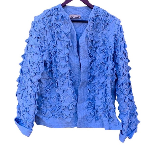 Jackets & Coats | Vintage Denim Blue Frayed Jacket | Poshmark